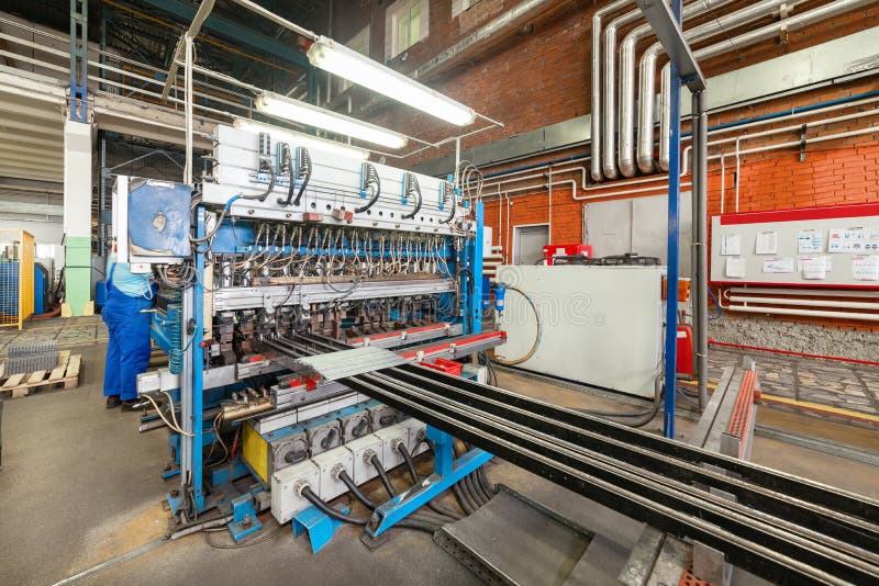 Automatic Welding Machine for Welding Metal Wire Stock Photo - Image of ...