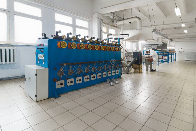 Automatic winding machine. stock image. Image of bright - 91509197