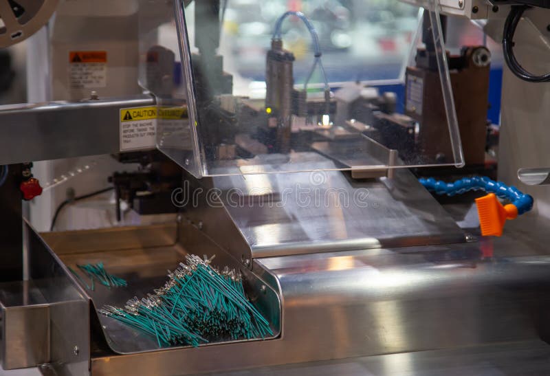 Automatic Cut, Strip and Crimp Machine Stock Image - Image of machine ...