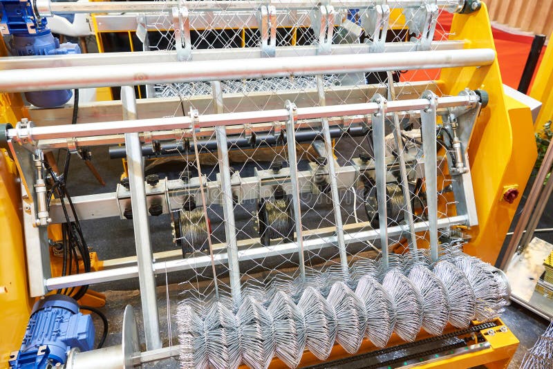Automatic Wire Mesh Weaving Machine Stock Photo - Image of material ...