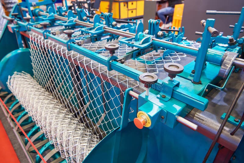 Automatic Wire Mesh Weaving Machine Stock Photo - Image of industrial ...