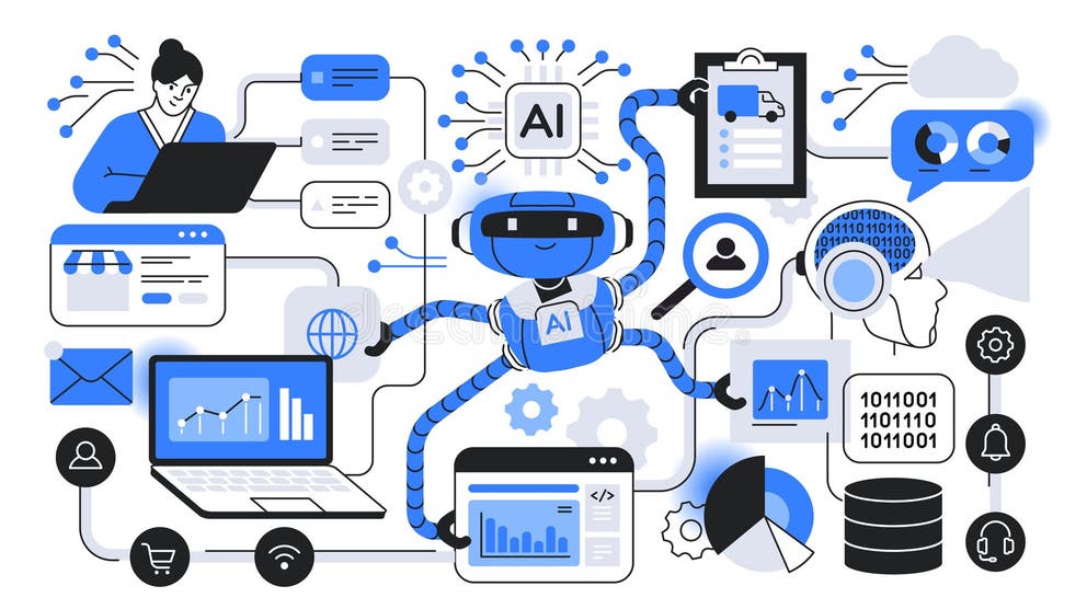 Automating Processes Stock Illustrations – 304 Automating Processes ...