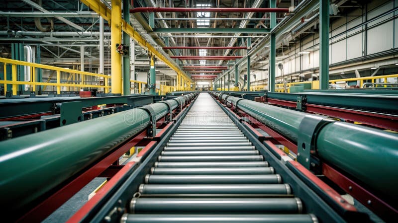 Automation in Action, the Efficiency of a Long Factory Assembling ...