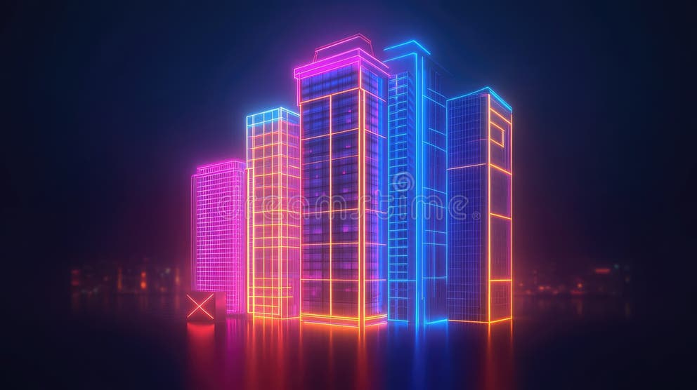 Automation Ai Interpretation of Property Management Icon Stock ...