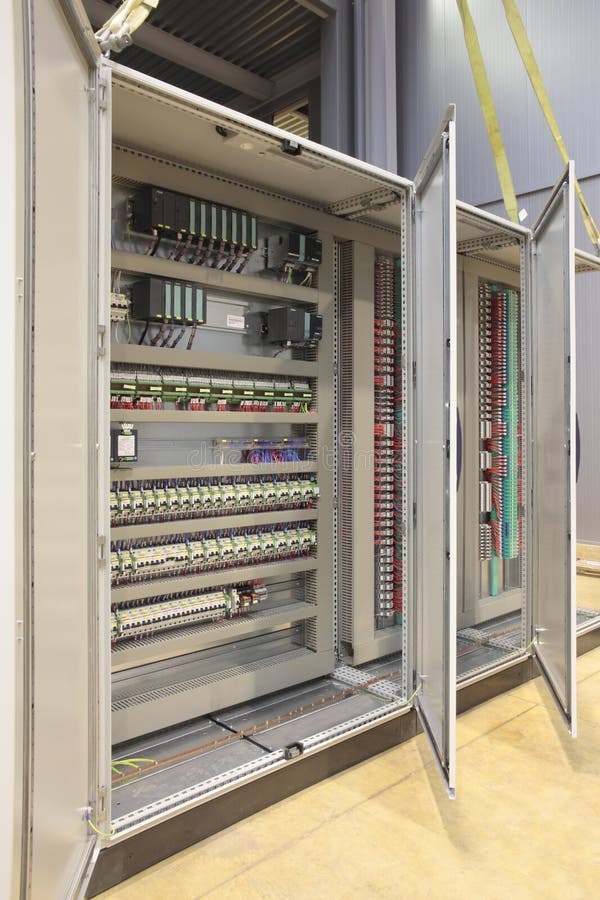 Plc Automated System Electrical Panel Board Stock Photo - Image of ...