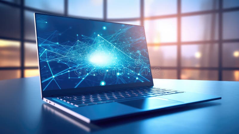 Automation blue technology stock illustration. Illustration of speed ...