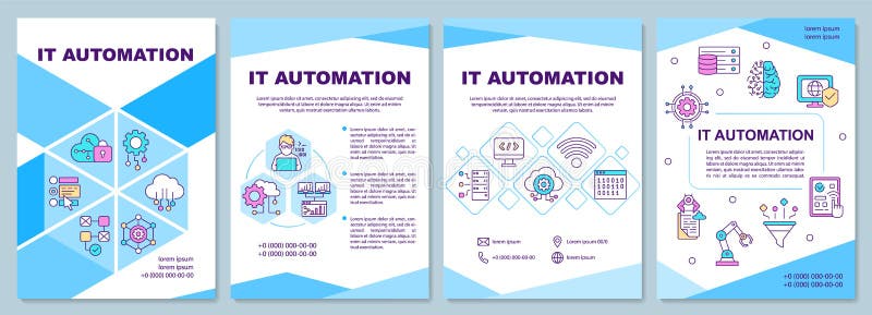 It Automation Brochure Template Stock Vector - Illustration of layout ...
