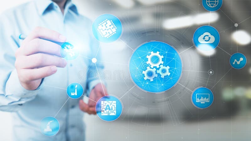 Automation of Business and Industrial Manufacturing Process. Technology ...