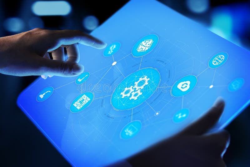 Automation of Business and Industrial Manufacturing Process. Technology ...