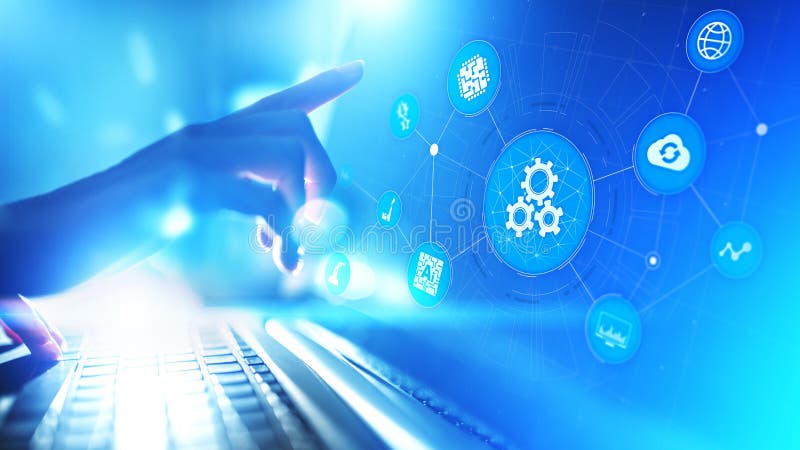 Automation of Business and Industrial Manufacturing Process. Technology ...