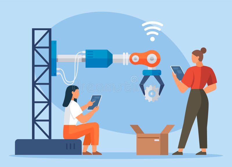 Automation Business. Vector Illustration Stock Vector - Illustration of ...