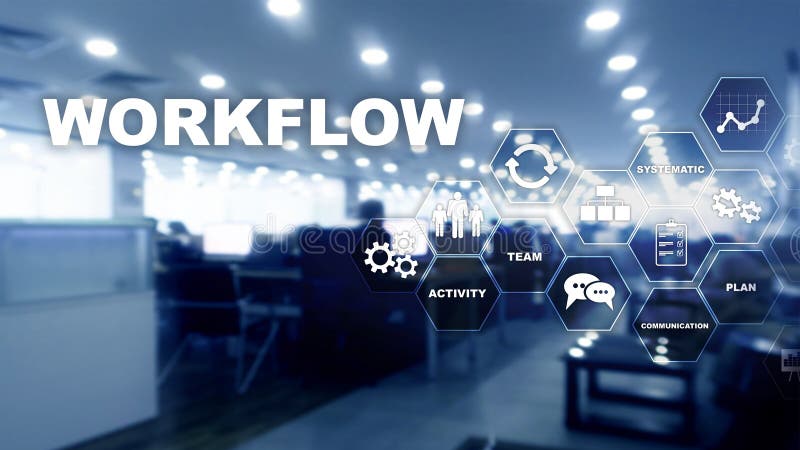 Automation of Business Workflows. Work Process Stock Illustration ...