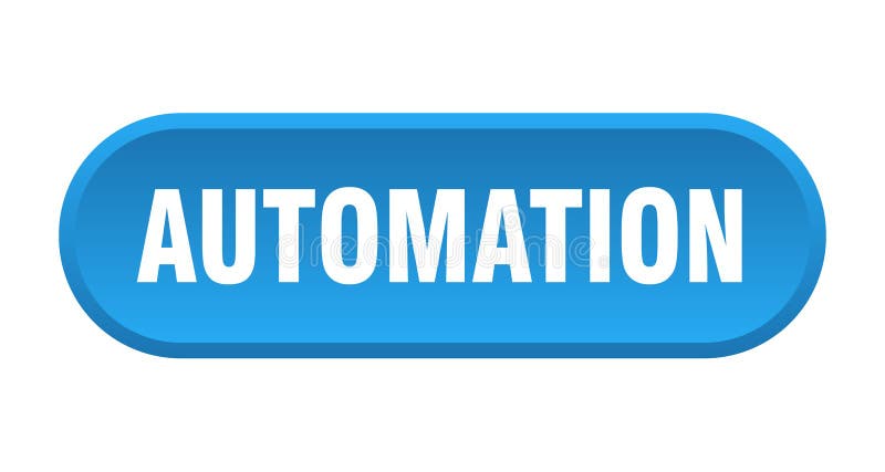 Automation Button. Rounded Sign on White Background Stock Vector ...