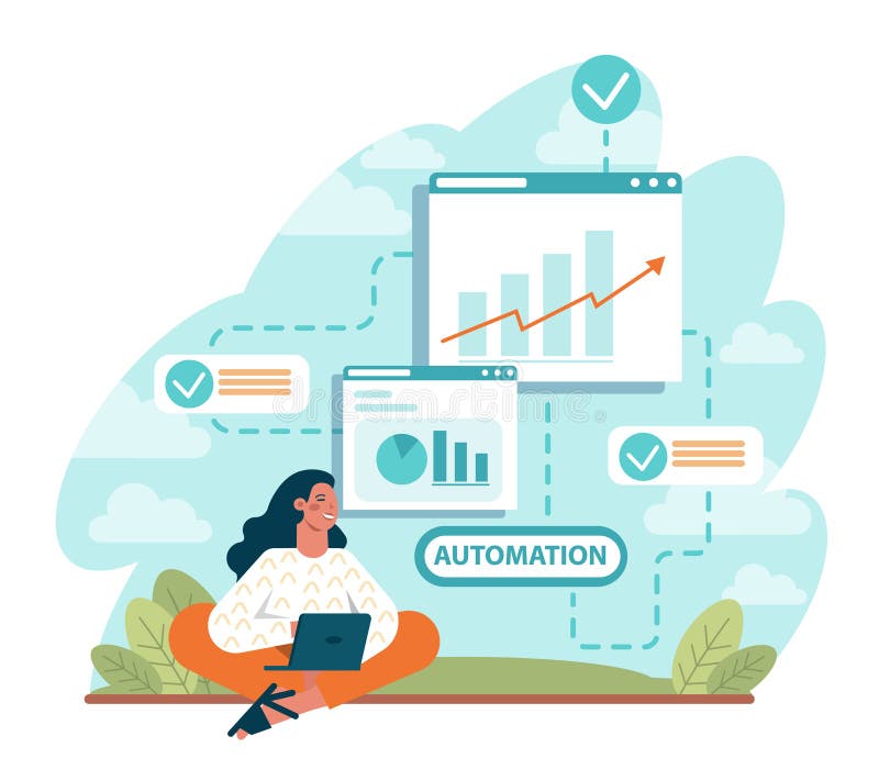 Automation Concept. Automated Systems or AI Working for Manufacturing ... Automation Concept. Automated Systems or AI Working for Manufacturing ...
