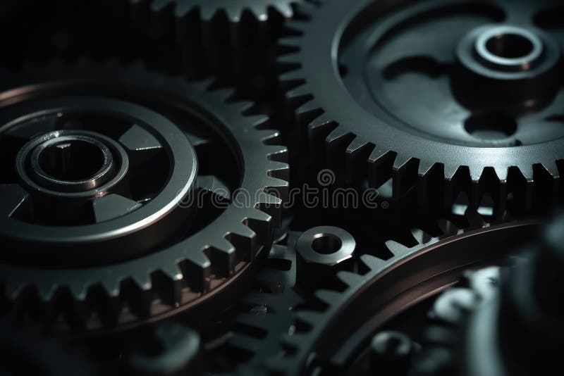 Automation Concept Depicted by Synchronized Gears Stock Illustration ...