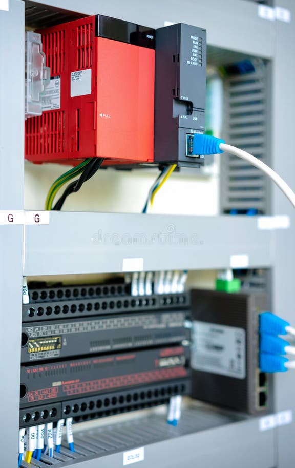 PLC Unit is Load Program Code Stock Photo - Image of controller ...