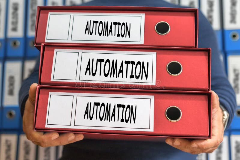 Automation Concept Words. Folder Concept. Ring Binders Stock Photo ...