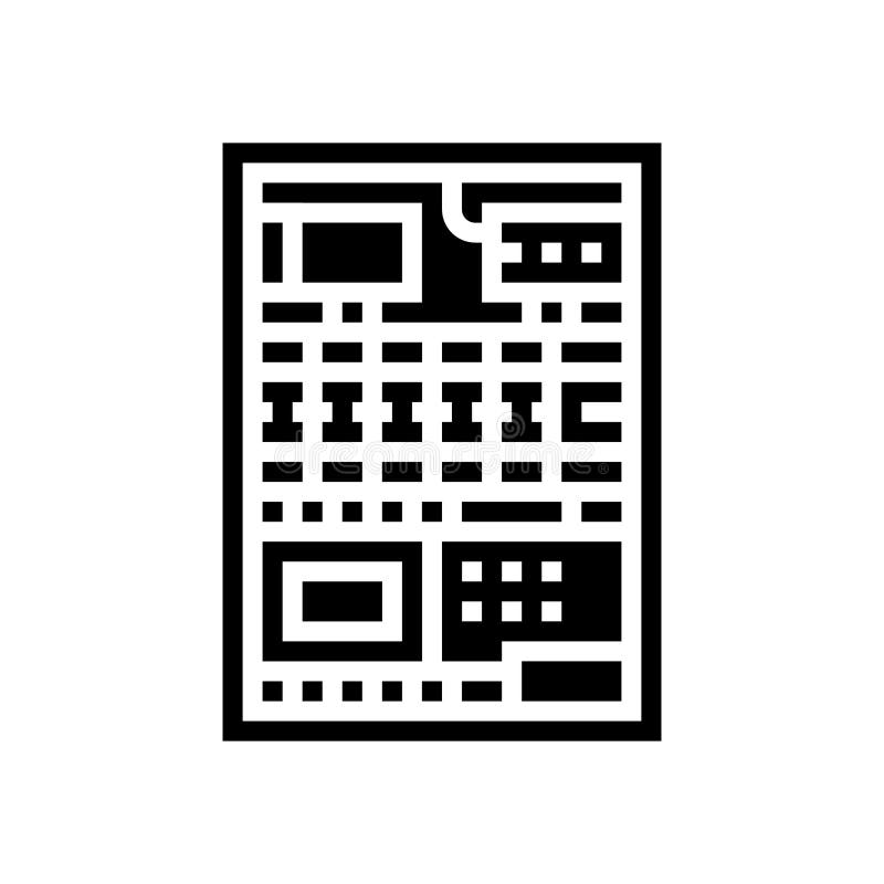 Automation Control Panel Industry Glyph Icon Vector Illustration Stock ...