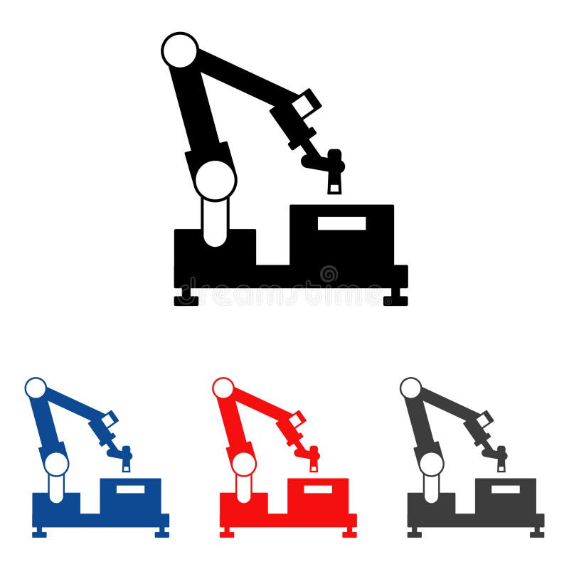 Automation, Conveyor, Packing, Picking, Robot Icon Vector Stock Vector ...