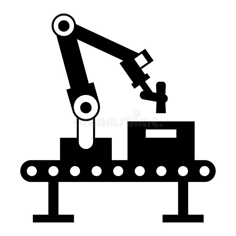 Automation, Conveyor, Packing, Picking, Robot Icon Vector Stock Vector ...