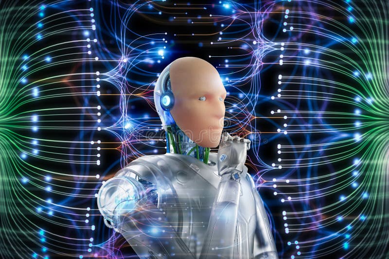 Automation Data Analytic With Ai Robot With Digital Visualization For