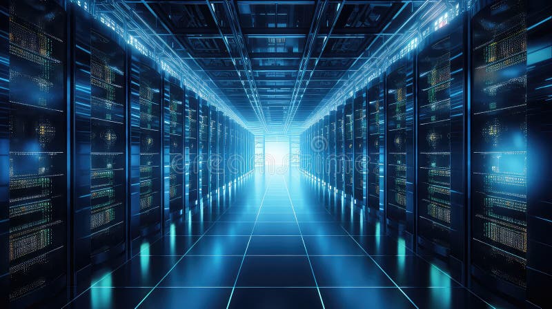 Automation Data Industrial Background Stock Illustration - Illustration ...