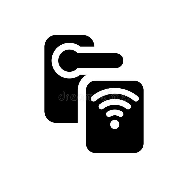 Automation door lock icon stock vector. Illustration of illustrations ...