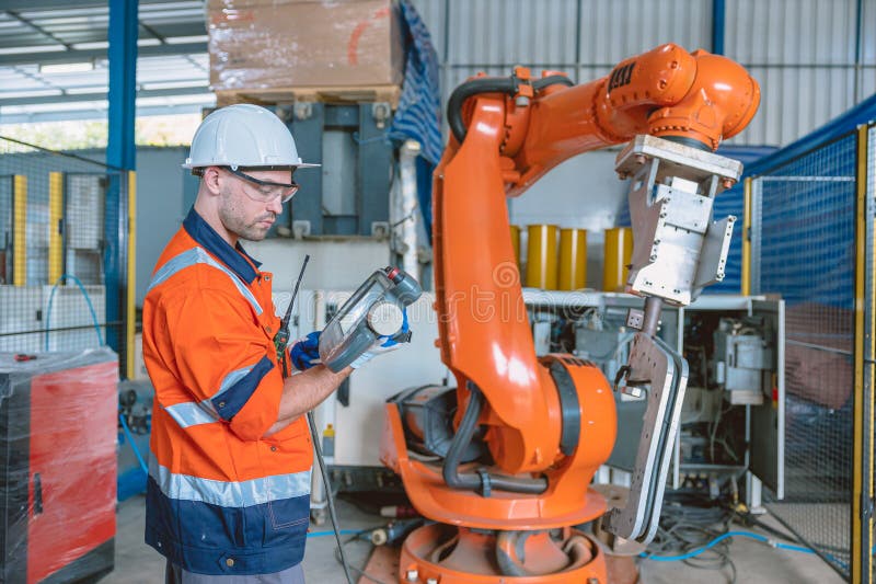 Automation Engineer Service Programming Robotic Arm. New Era Modern ... Automation Engineer Service Programming Robotic Arm. New Era Modern ...