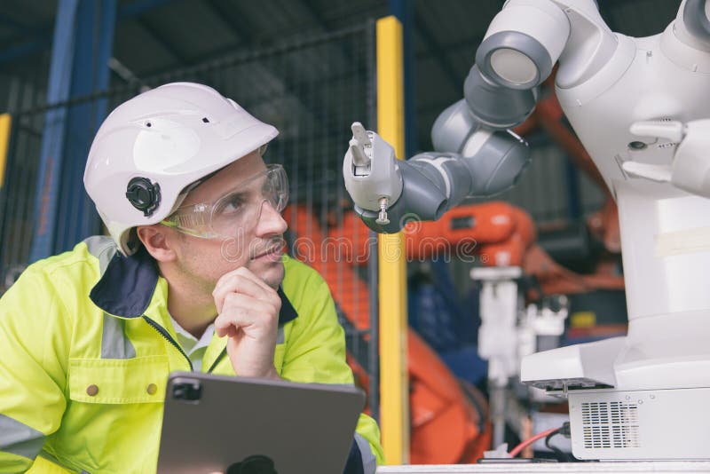 Automation Engineer Service Programming Robotic Arm. New Era Modern ... Automation Engineer Service Programming Robotic Arm. New Era Modern ...