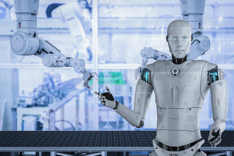 Automation factory concept stock illustration. Illustration of belt ...