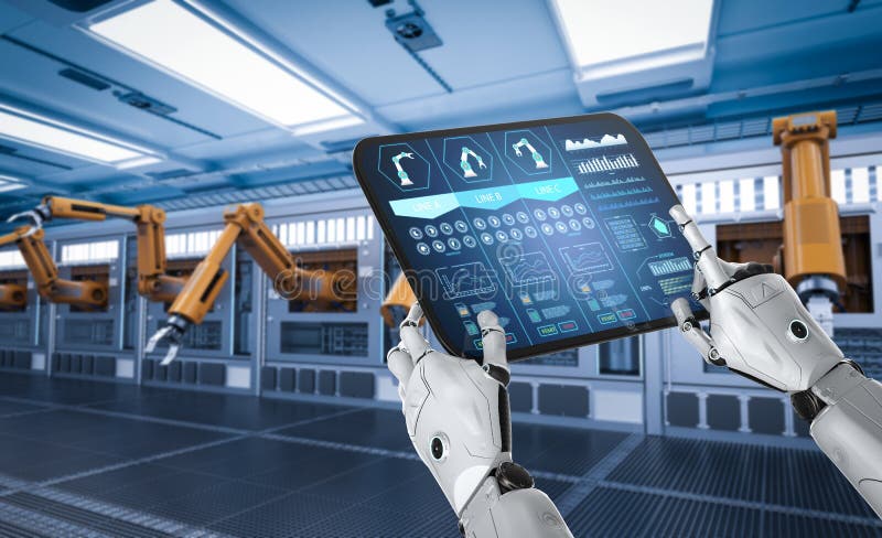 Automation factory concept stock illustration. Illustration of belt ...