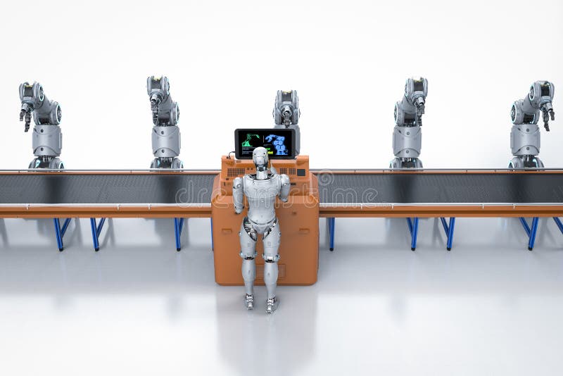 Automation factory concept stock illustration. Illustration of ...