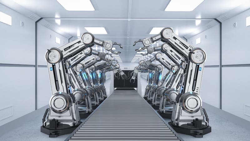 Automation factory concept stock illustration. Illustration of ...