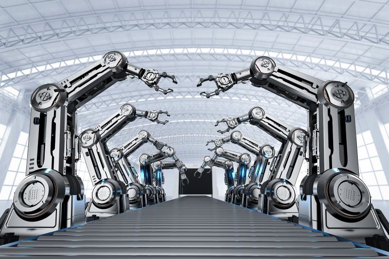 Automation factory concept stock illustration. Illustration of ...