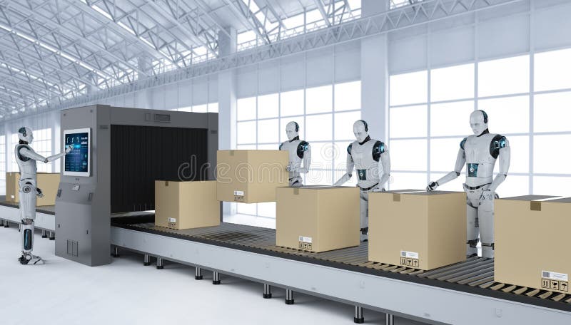 Automation factory concept stock illustration. Illustration of ...