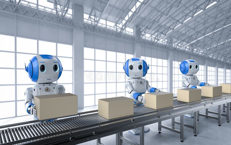 Automation factory concept stock illustration. Illustration of ...