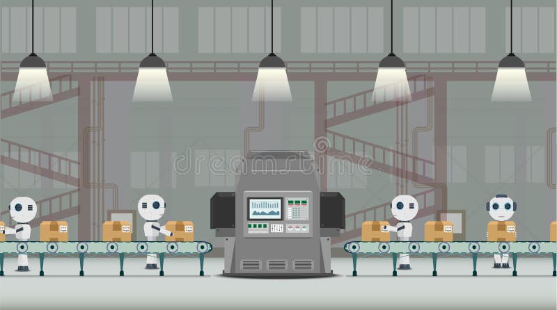 Automation factory concept stock illustration. Illustration of ...
