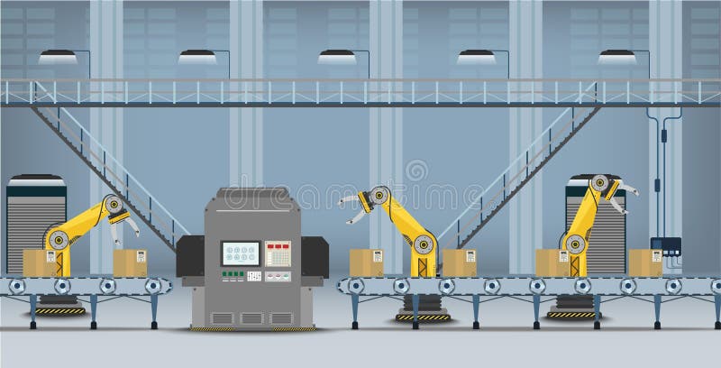 Automation factory concept stock illustration. Illustration of ...