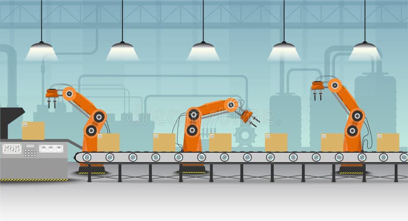 Automation factory concept stock illustration. Illustration of ...