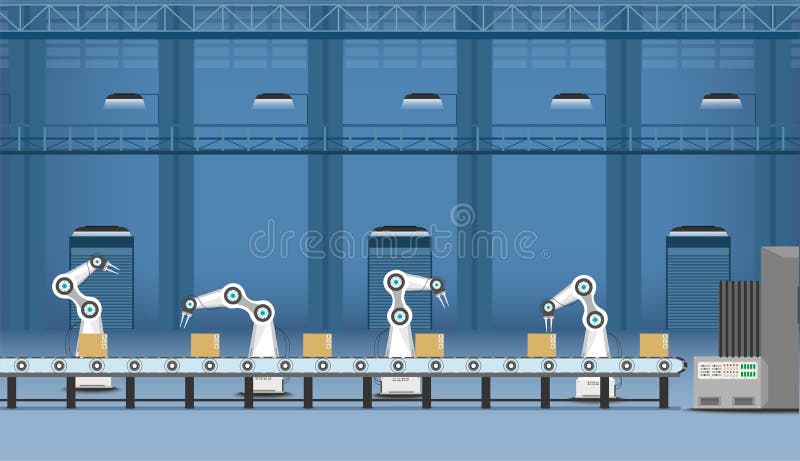 Automation factory concept stock illustration. Illustration of ...