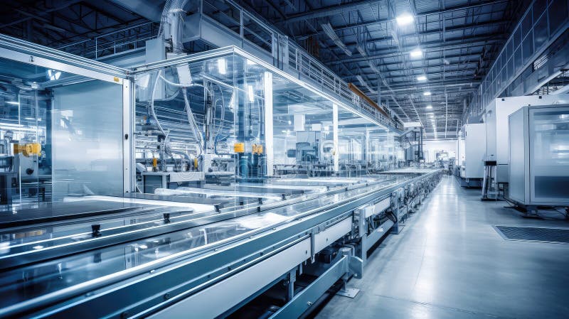 Automation glass industry stock illustration. Illustration of lighting ...