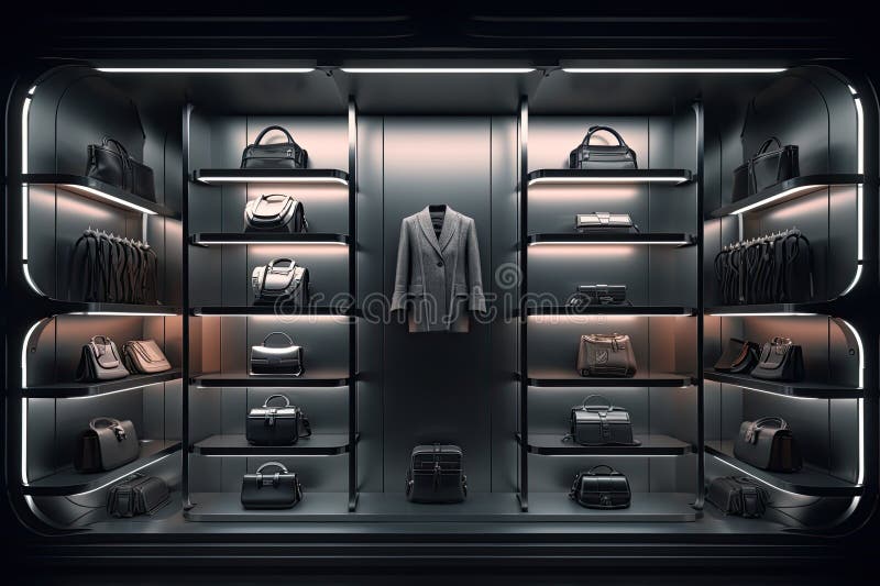 Automation Handbags with Ai with Smart Things in a Closet Stock ...