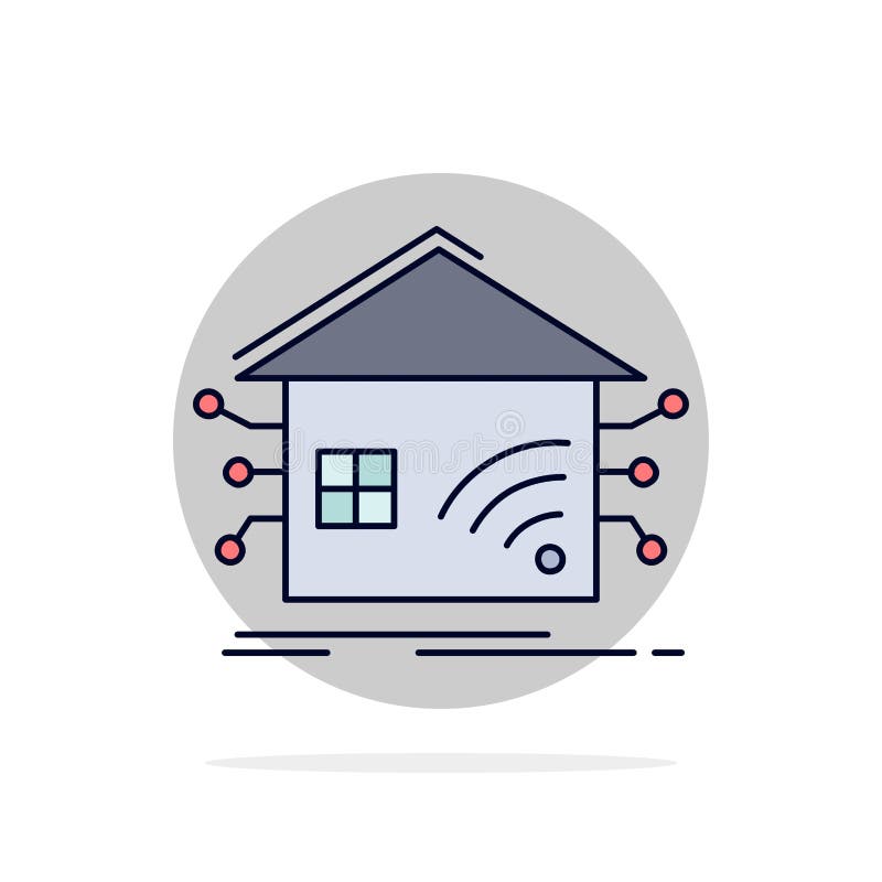 Automation, Home, House, Smart, Network Flat Color Icon Vector Stock ...