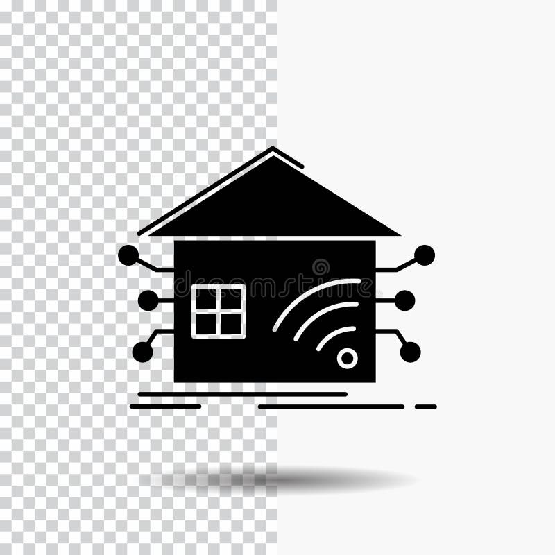Automation, Home, House, Smart, Network Glyph Icon on Transparent ...