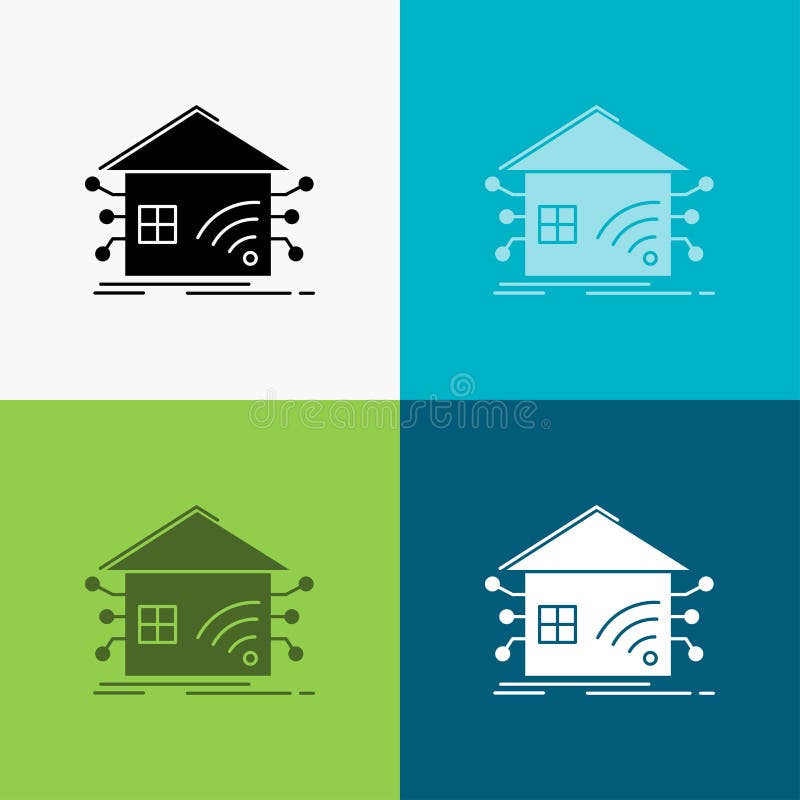 Automation, Home, House, Smart, Network Icon Over Various Background ...