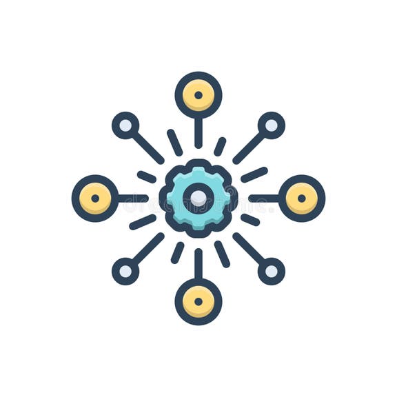 Color Illustration Icon for Automation, Automatism and Setting Stock ...