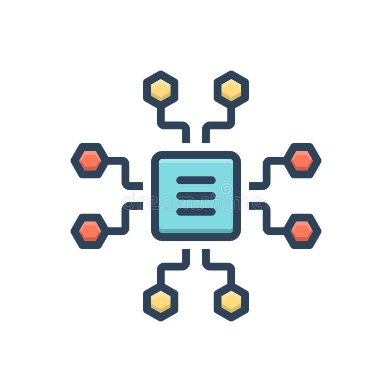 Color Illustration Icon for Automation, Virtual and Computing Stock ...