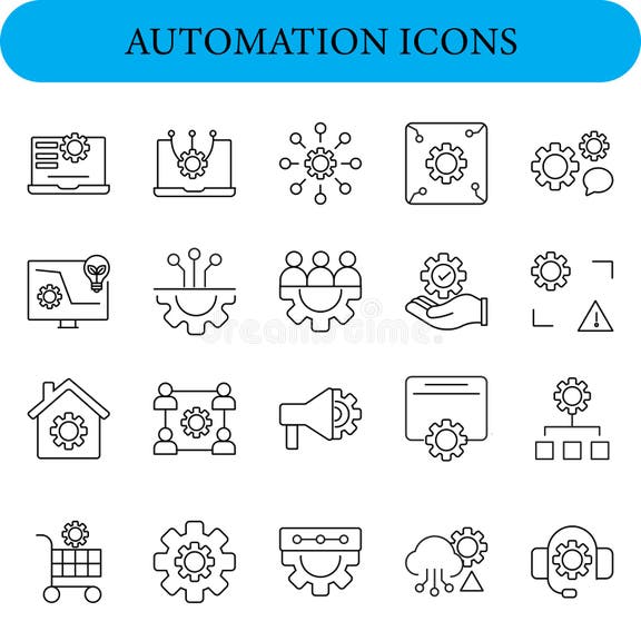 Automation Icon. Minimal Icons Set. Related To Optimization, Process ...