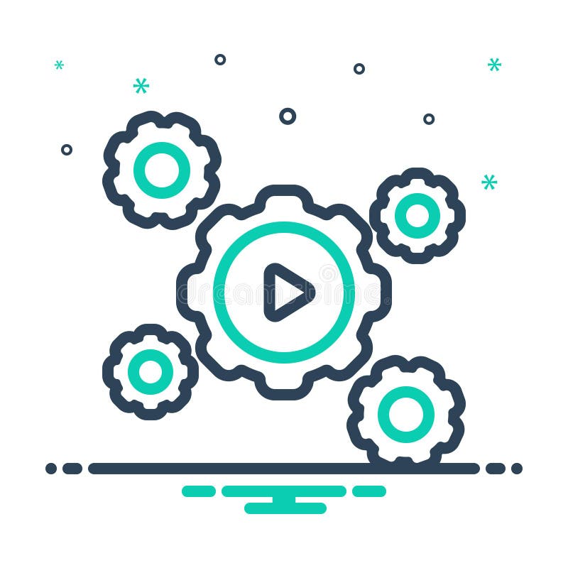 Mix Icon for Automation, Setting and Cogs Stock Vector - Illustration ...