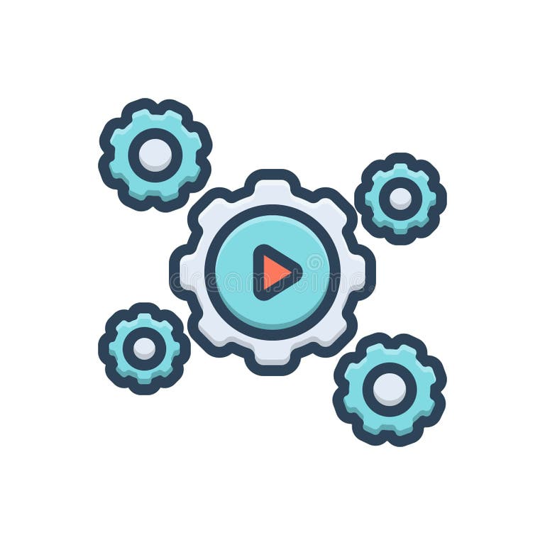 Color Illustration Icon for Automation, Setting and Cogs Stock ...